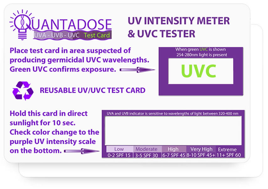 2 in 1 UV Test Card: UVC Indicator Test Strip With Separate UV Light ...