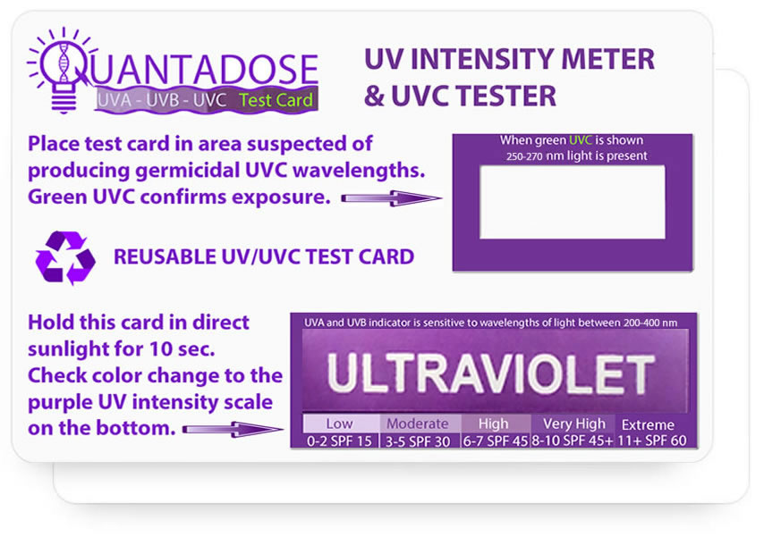 2 in 1 UV Test Card: UVC Indicator Test Strip With Separate UV Light ...
