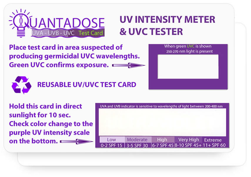 2 in 1 UV Test Card: UVC Indicator Test Strip With Separate UV Light ...